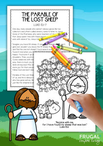 The Lost Sheep Story Craft for Kids - Luke 15 Parable of Jesus Flipbook ...