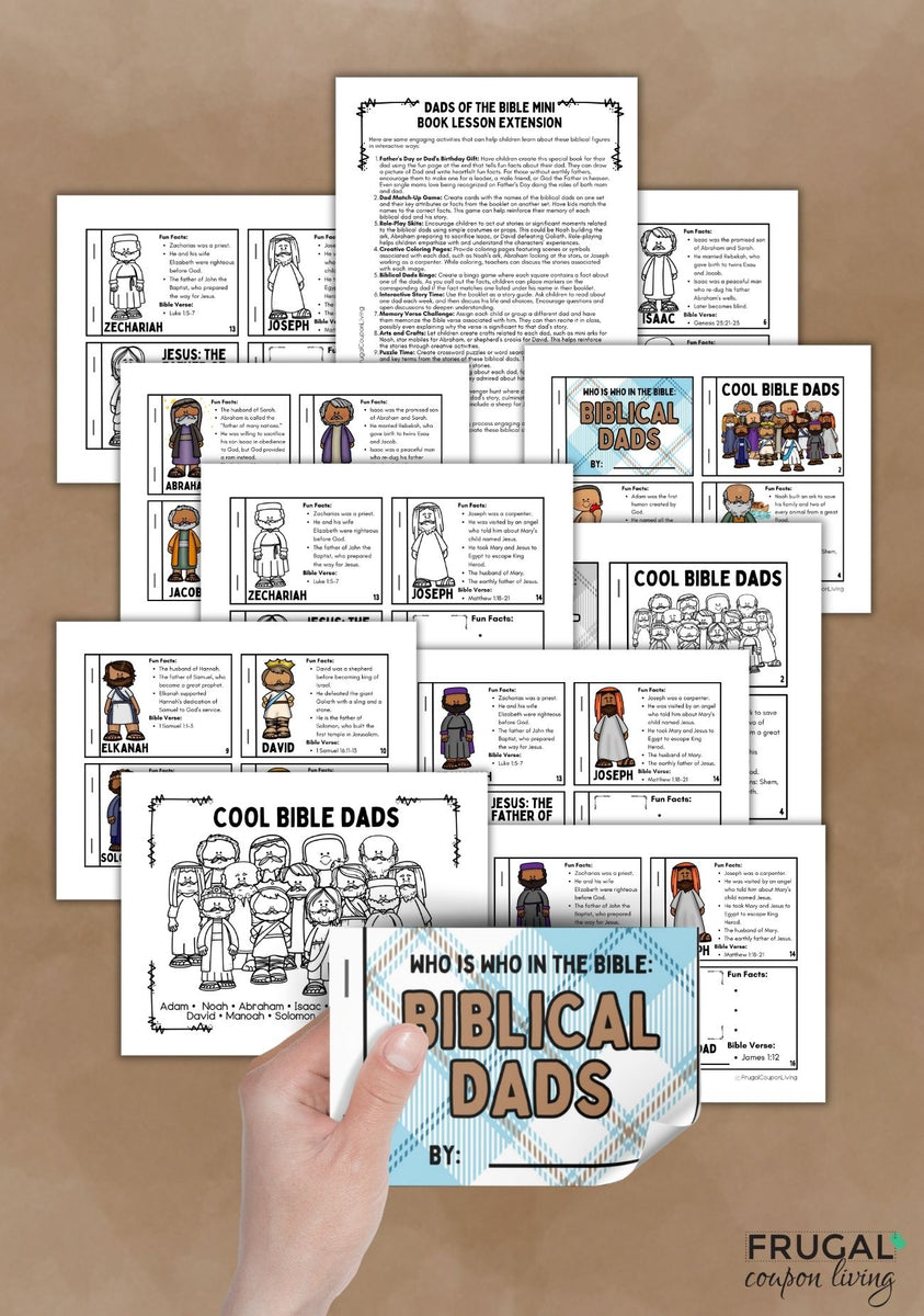 Dads of The Bible MIni Book - Learn About 12 Increditable Biblical Men ...