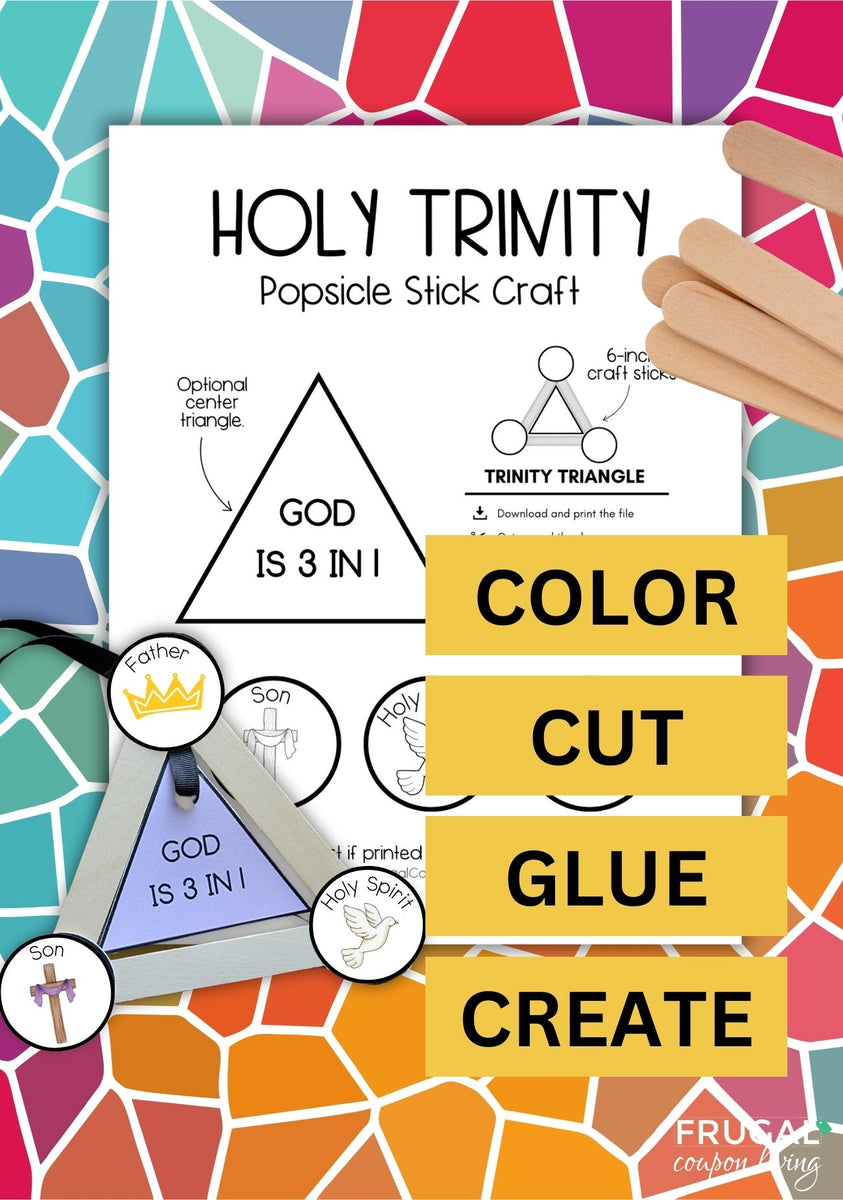 Trinity Triangle Popsicle Stick Craft - Father, Son, the Holy Spirit ...
