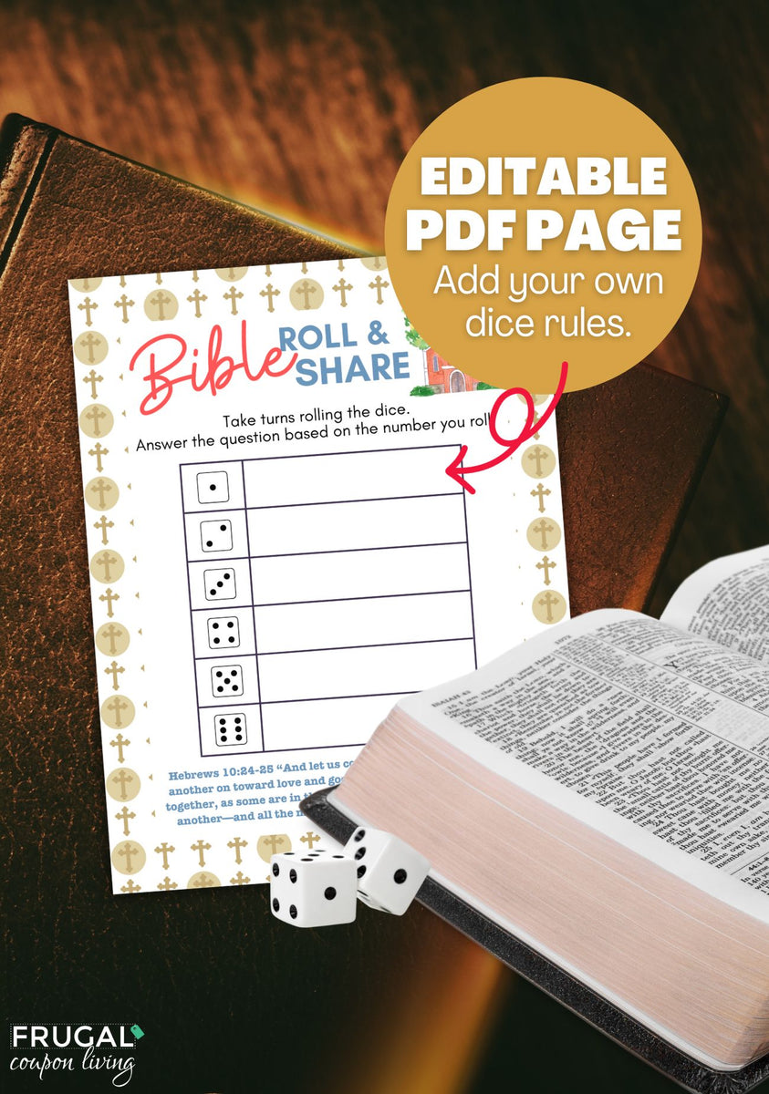 Bible Roll & Share Dice Game - Self Reflection & Conversation Starters ...