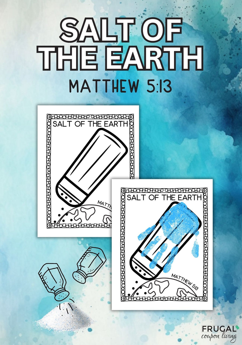 Salt and Light Craft for Kids- Matthew 5:13-14 Handprint Art Printable ...