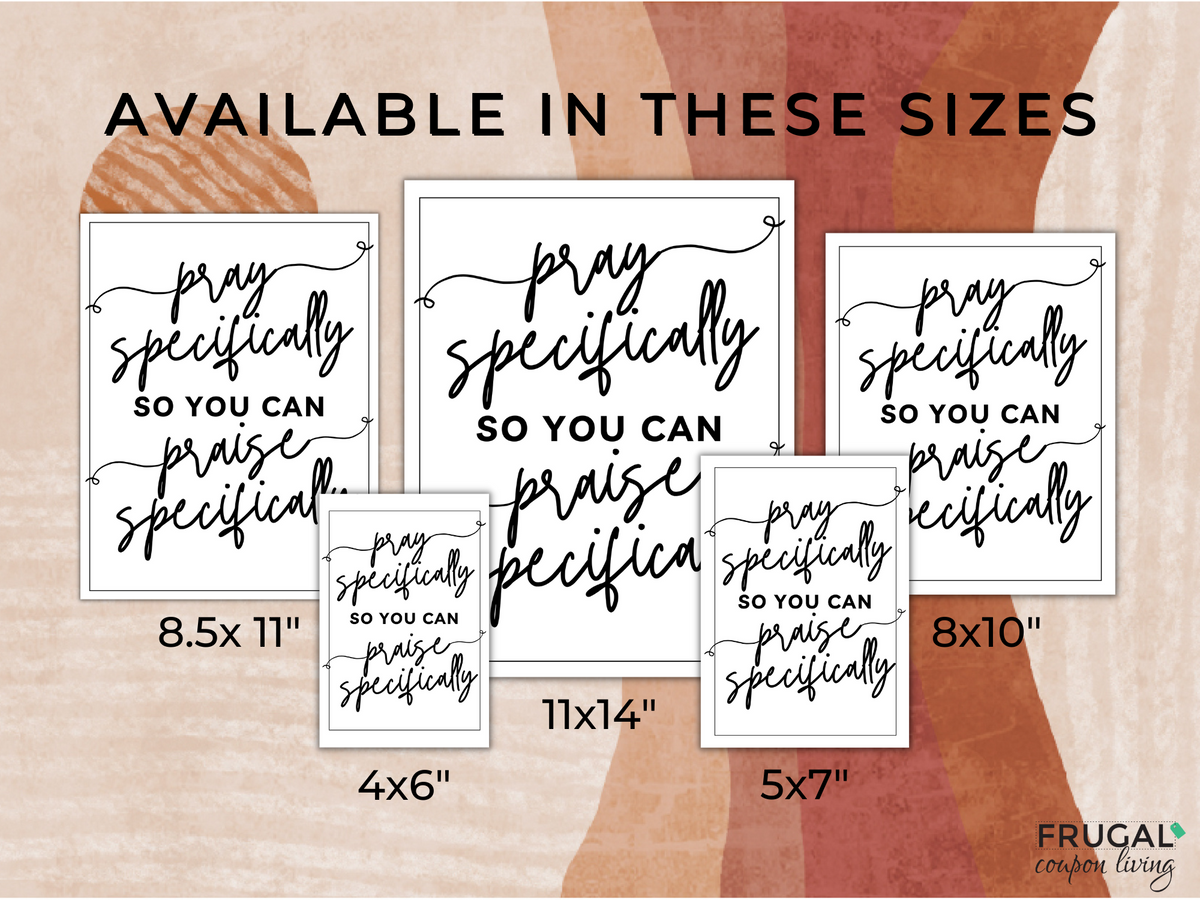 Minimalist Pray Specifically Verse - Inspirational Digital Download Art ...