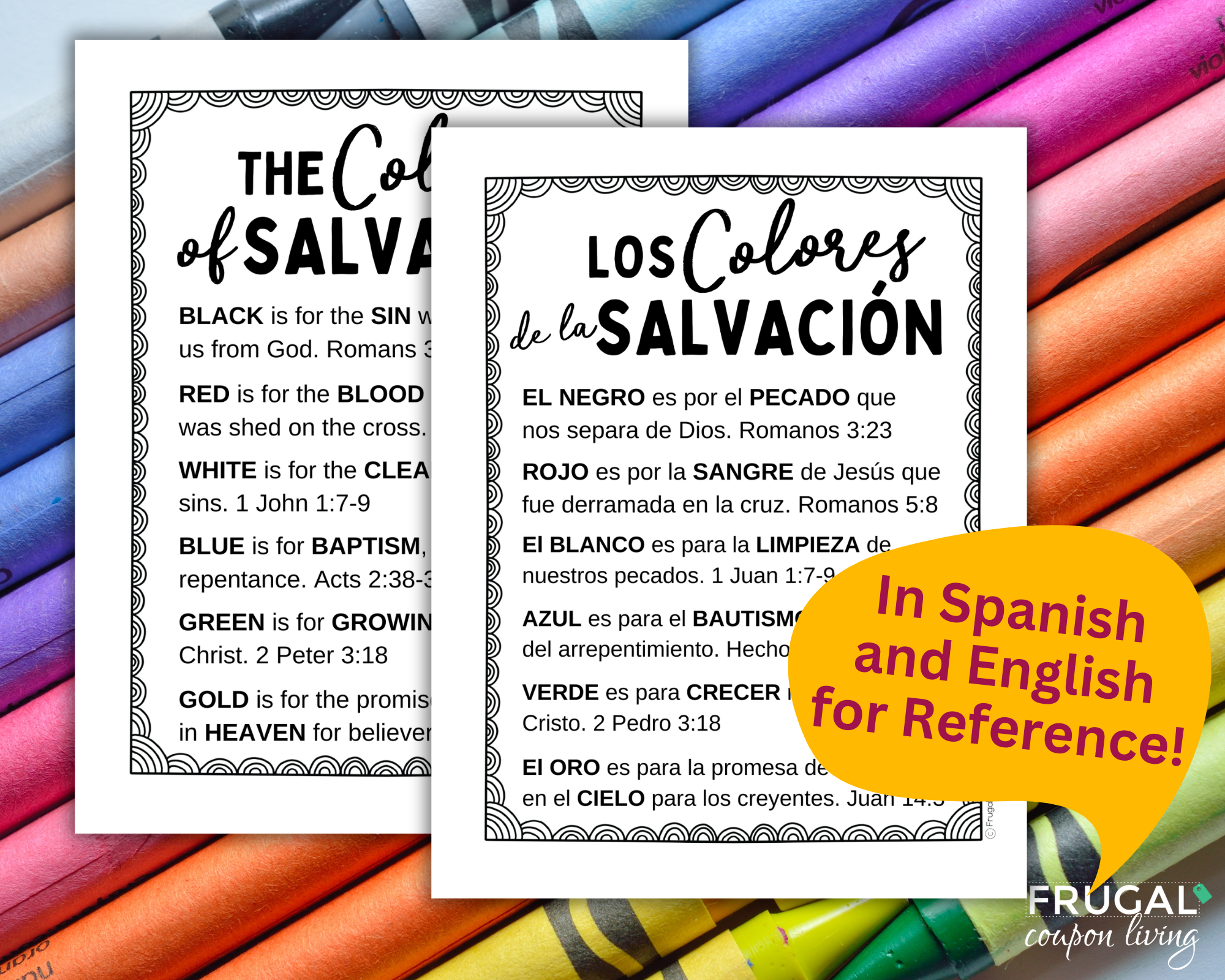 The Gospel of Salvation Coloring Wheel Craft for Kids – Frugal Coupon ...