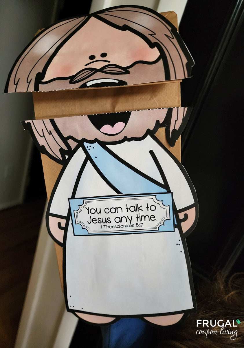 How to Talk to Jesus - Jesus Paper Bag Puppet Craft for Kids – Frugal ...
