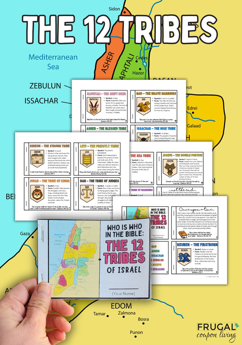 12 Tribes of Israel Craft Printable - Make a Mini Book! – Frugal Coupon ...