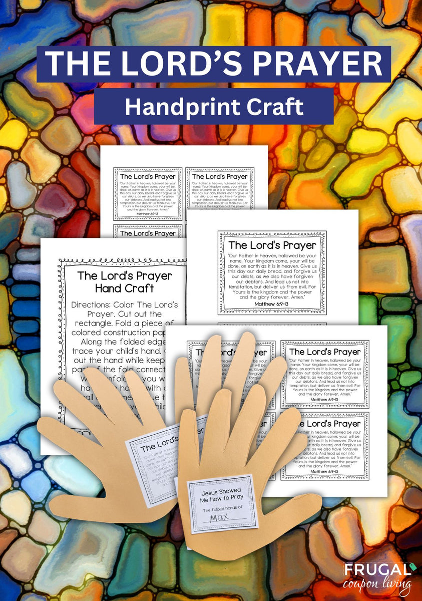 The Lord's Prayer Craft Set - Spinner Wheel, Mini Book, & Hand Craft ...