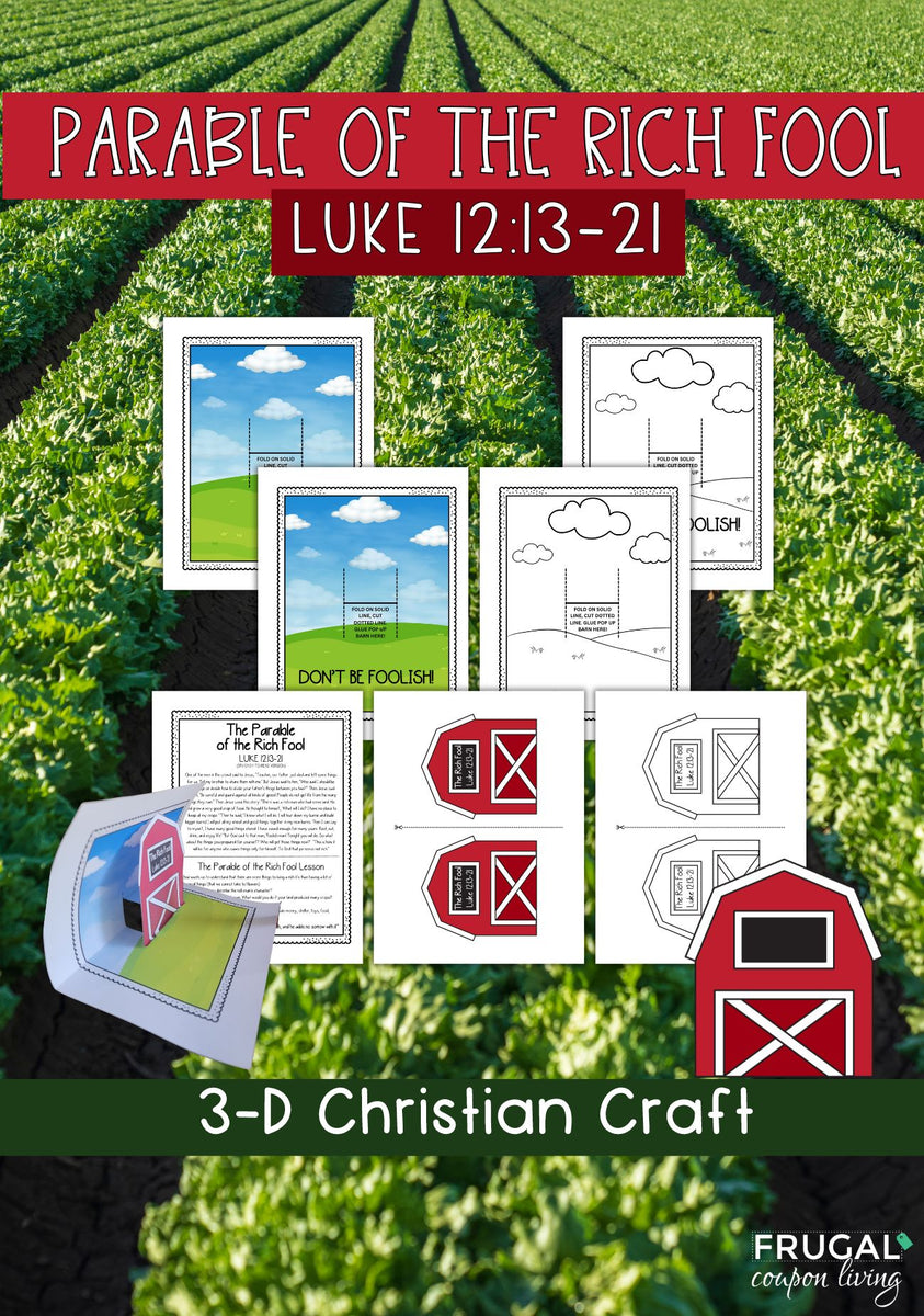 Parable of the Rich Fool Craft for Kids - April Fool's Day Idea ...