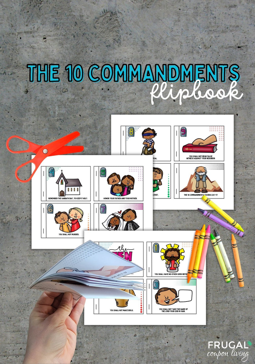 The Ten Commandments Mini Book PDF - Color + Black & White Copy ...