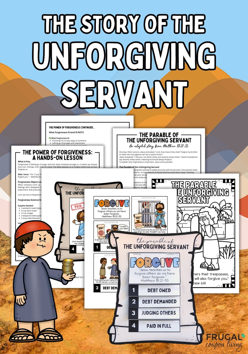 The Parable of the Unforgiving Servant Craft Set for Kids – Frugal ...