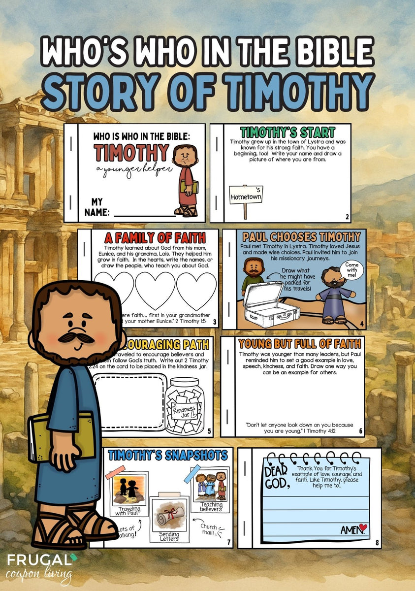 Timothy in the Bible Mini Story Book - Character Study of Timothy ...
