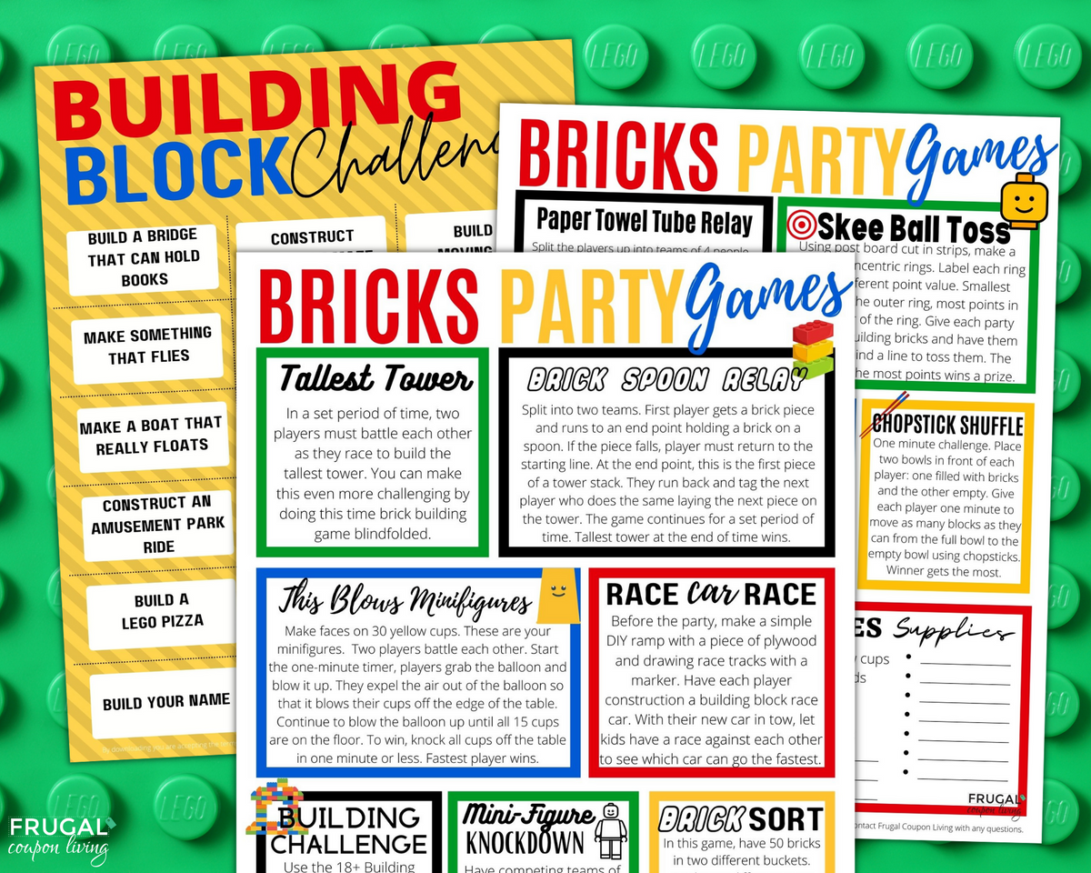 Brick Party Games | Minute to Win it, Building Challenge, Relays & More ...