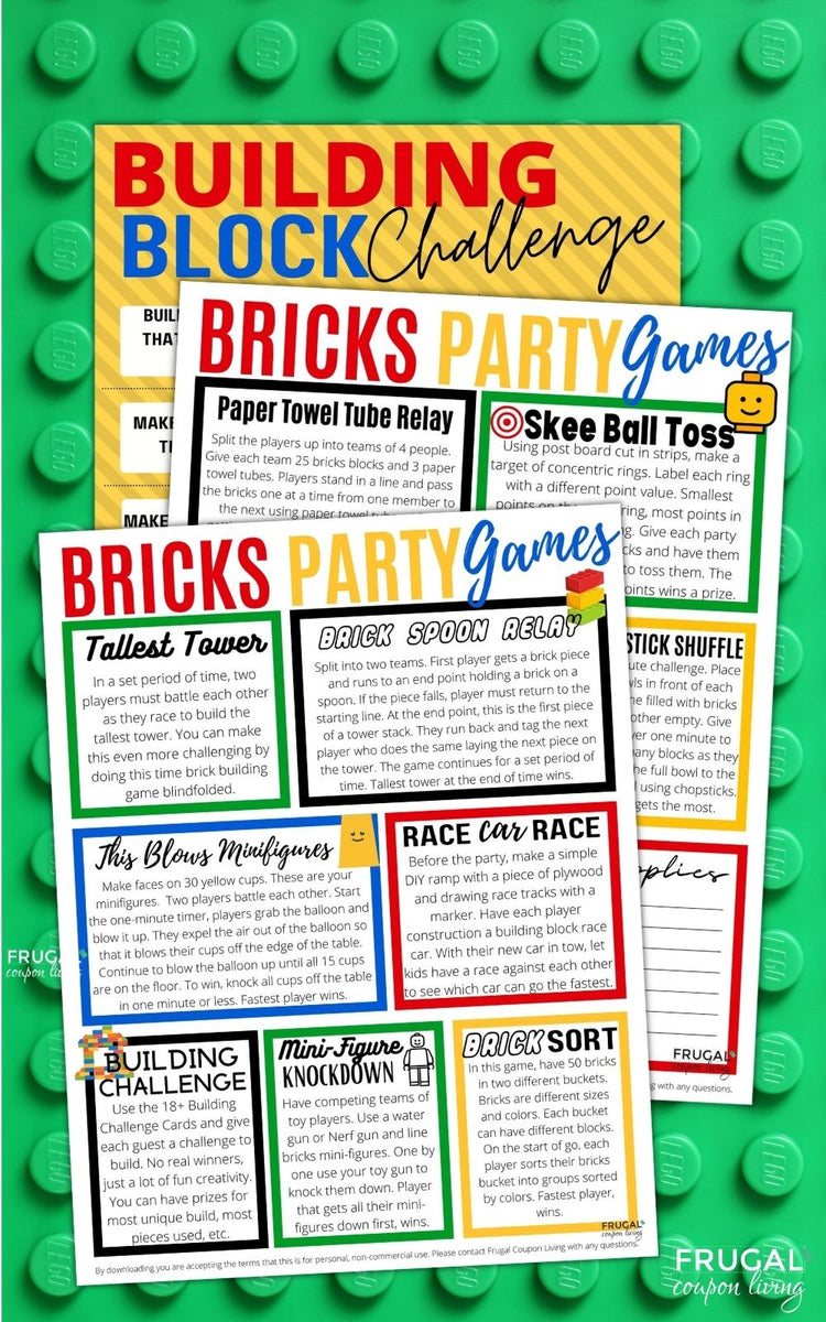 Brick Party Games | Minute to Win it, Building Challenge, Relays & More ...