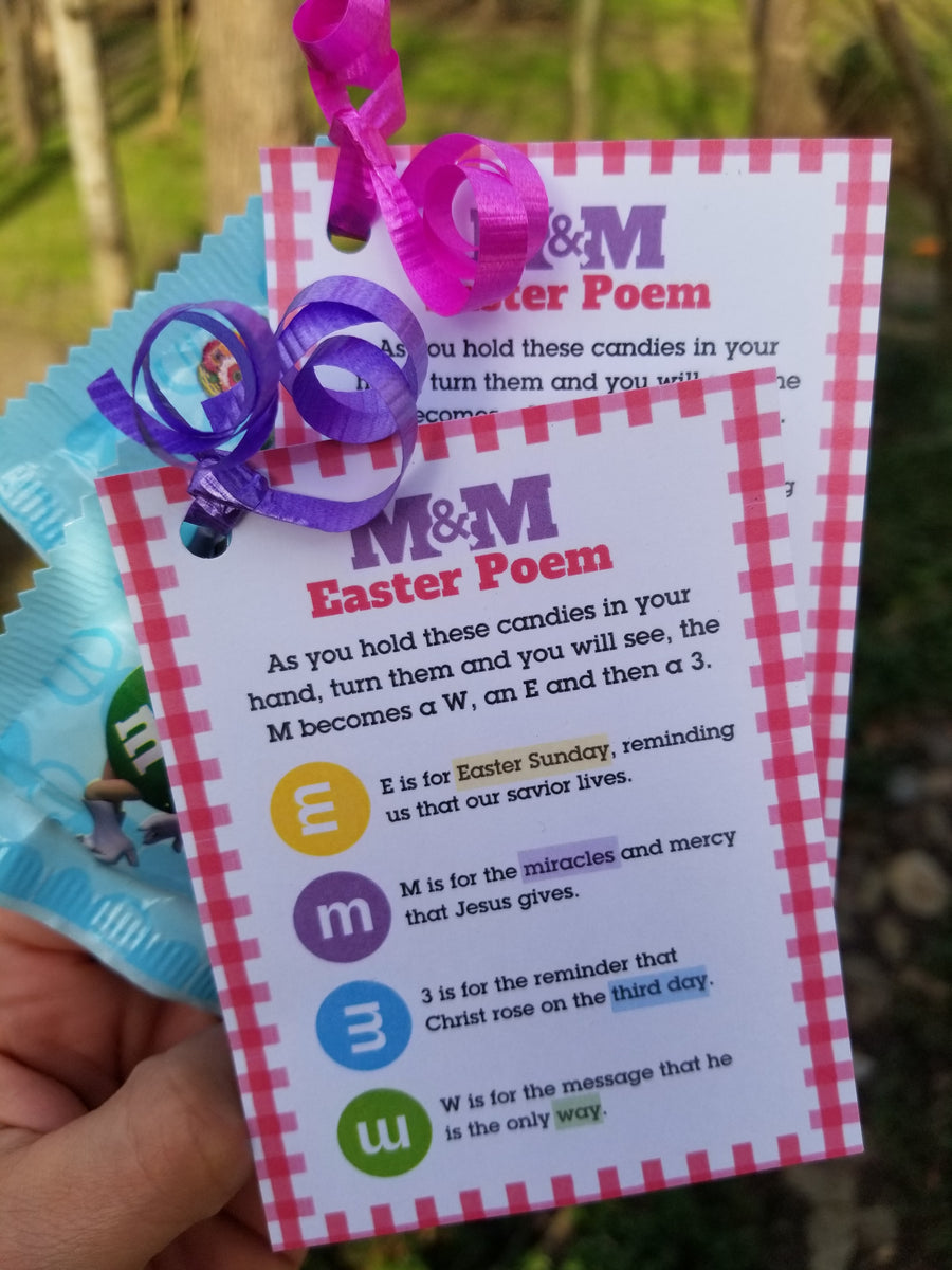 Easter M&M Poem – Frugal Coupon Living