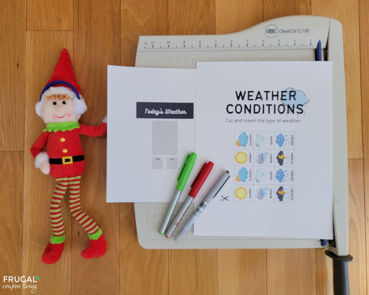 Make Weather Observations with Elf Weather Props Printable Set – Frugal ...