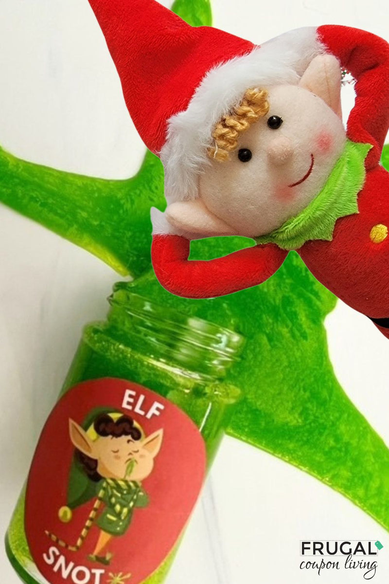 Elf Snot Printable Label and Slime Recipe - Fun & gross Elf idea ...