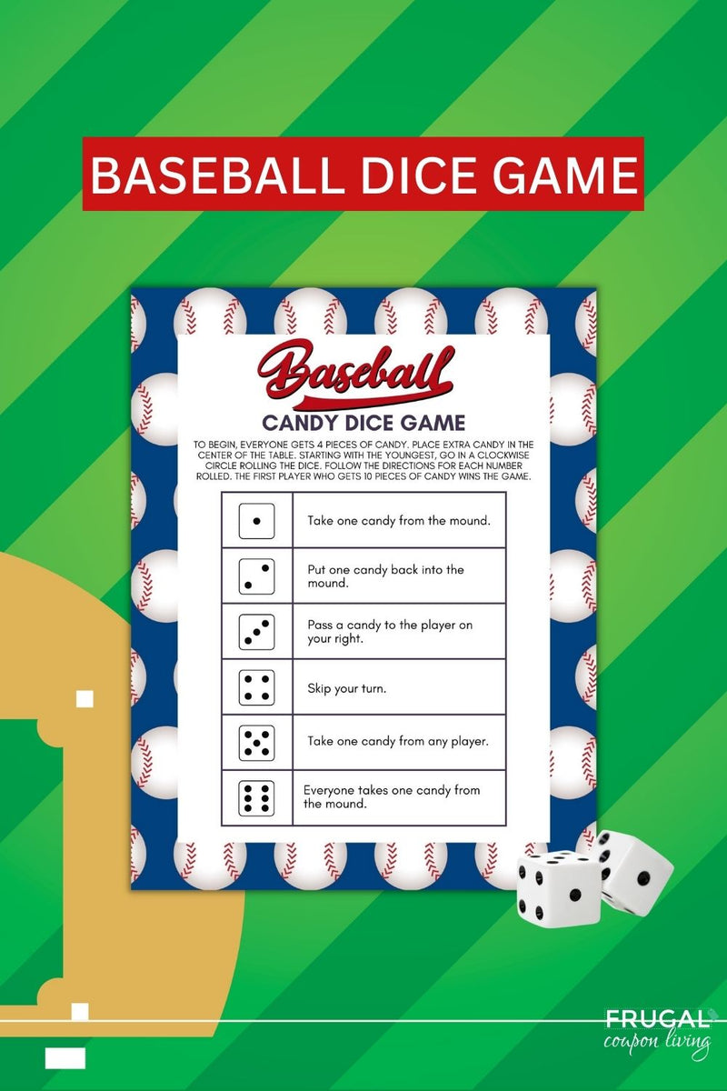 Baseball Dice Game – Frugal Coupon Living