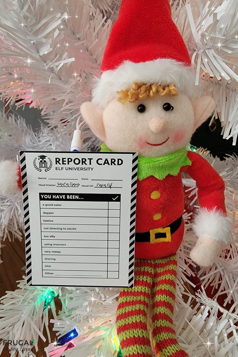 Four Behavior Notes Elf Report Cards Printable PDF – Frugal Coupon Living