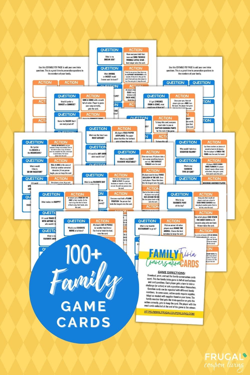 Family Trivia Game Cards – Frugal Coupon Living