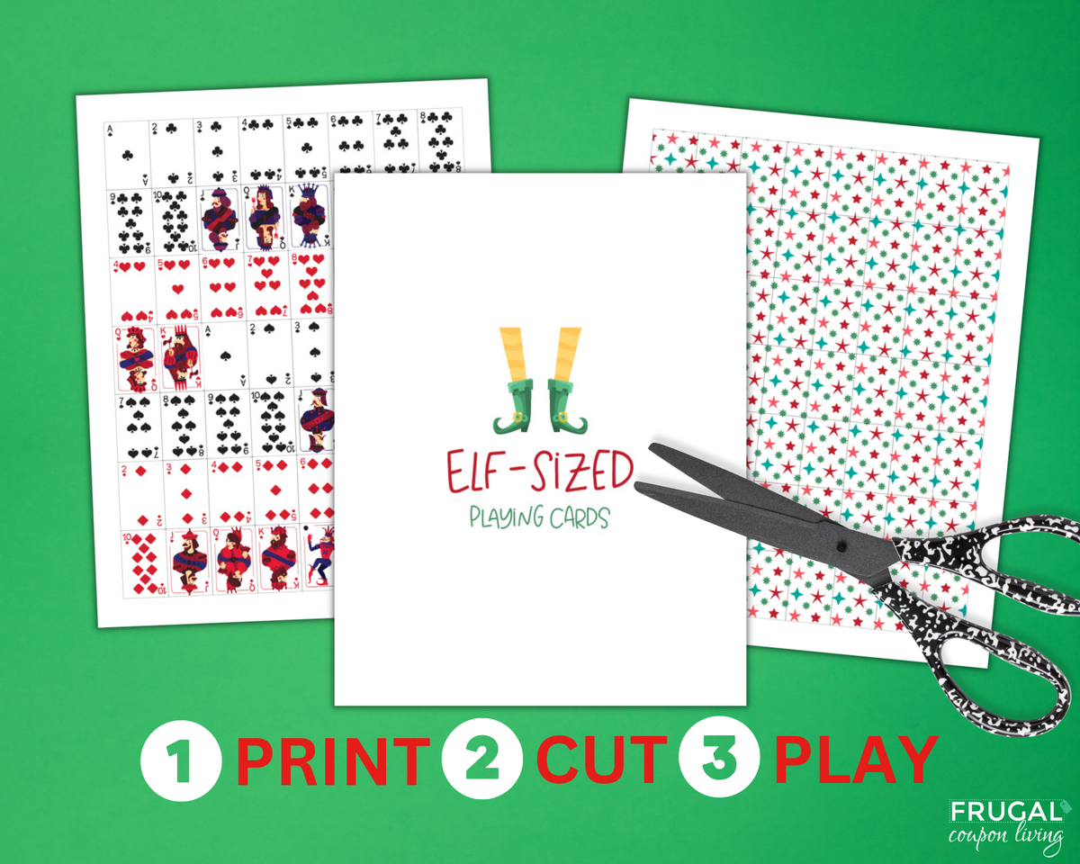 Elf Tiny Deck of Playing Cards printable – Frugal Coupon Living