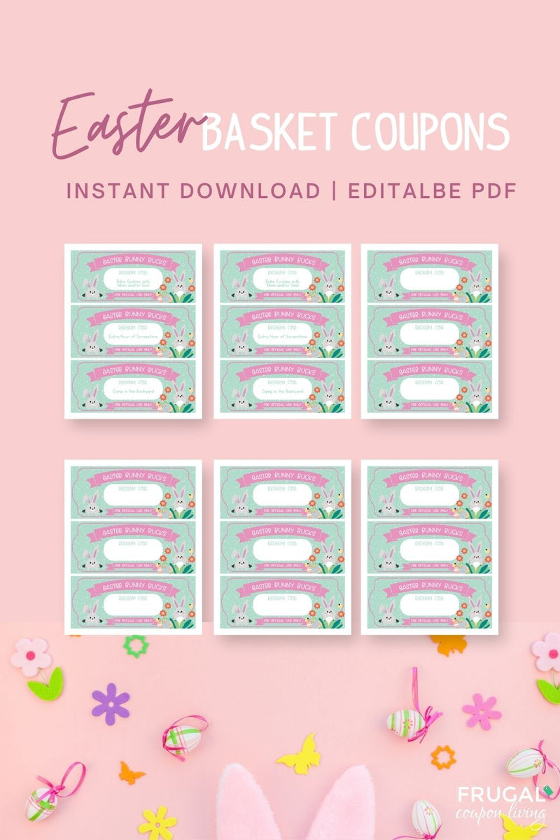 Super Cute Easter Experience Gift - Printable Easter Coupon Booklet ...